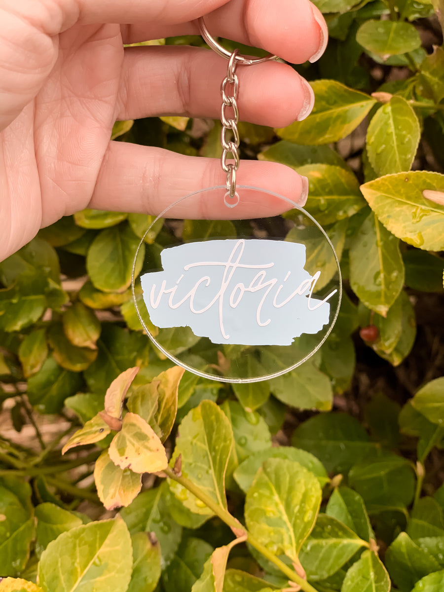 Paint Swatch & Name Keychain – emeraldmayflowers